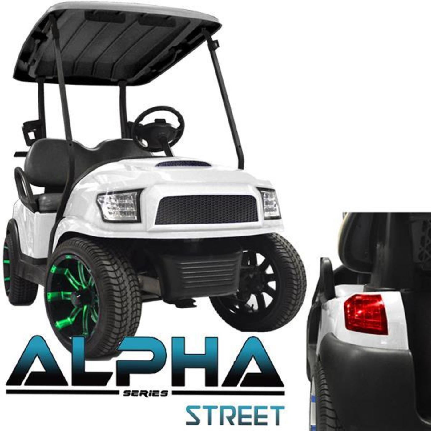Club Car Precedent ALPHA Street Body Kit in White (Years 2004-Up ...