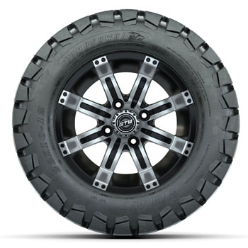 GTW Tempest Black and Machined Wheels with 22in Timberwolf Mud Tires ...